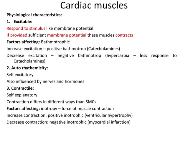 Heart - Blood Circulation and Function of cardiac muscles | PPT