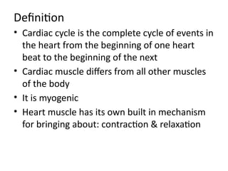 Cardiac Cycle, Cardiac Output presentation | PPT
