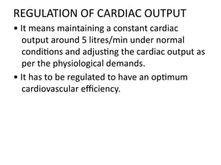 Cardiac Cycle, Cardiac Output presentation | PPTX