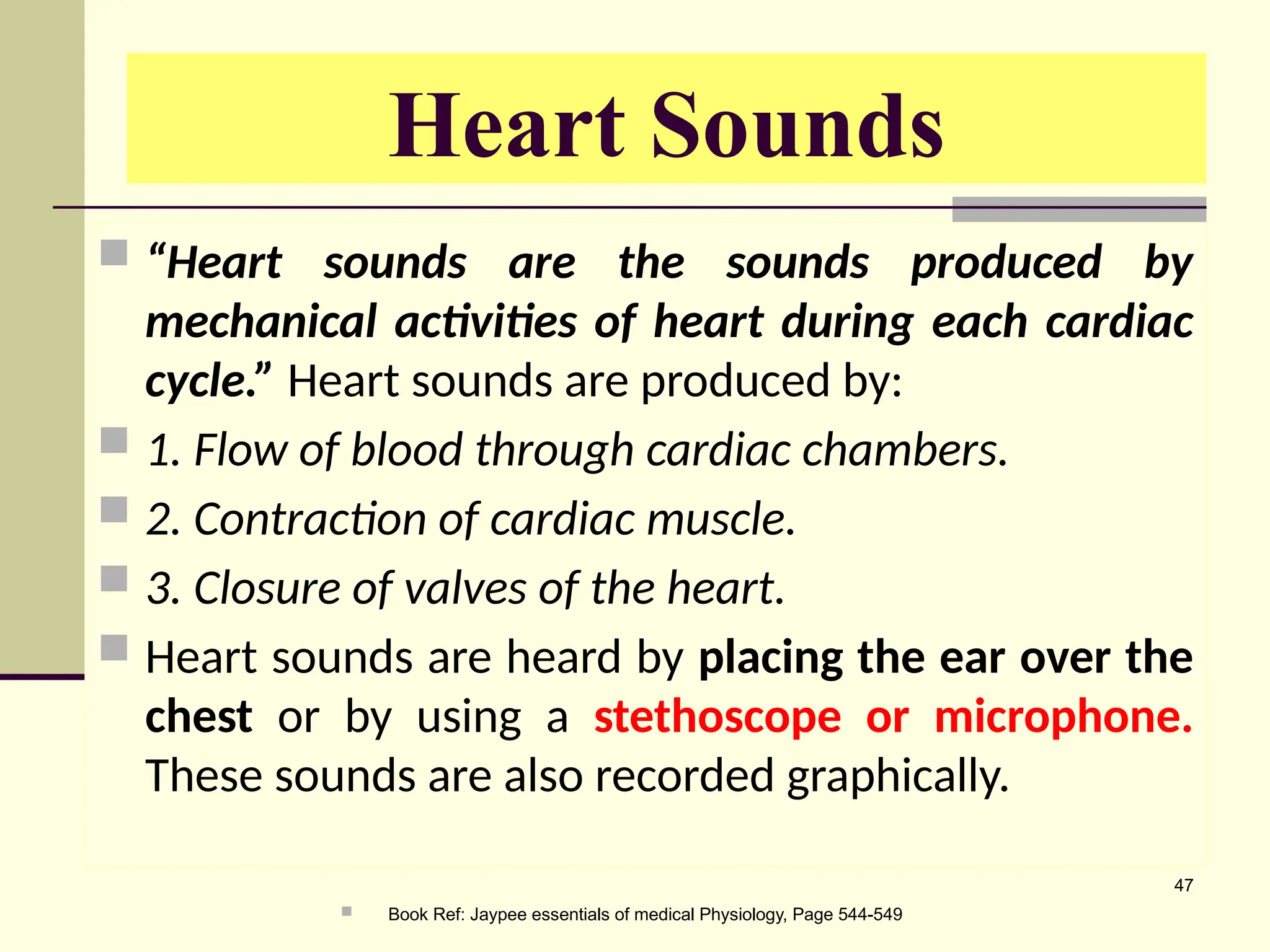 Cardiac Cycle, Heart Sounds, Cardiac Murmur. Physiology pptx | PPT