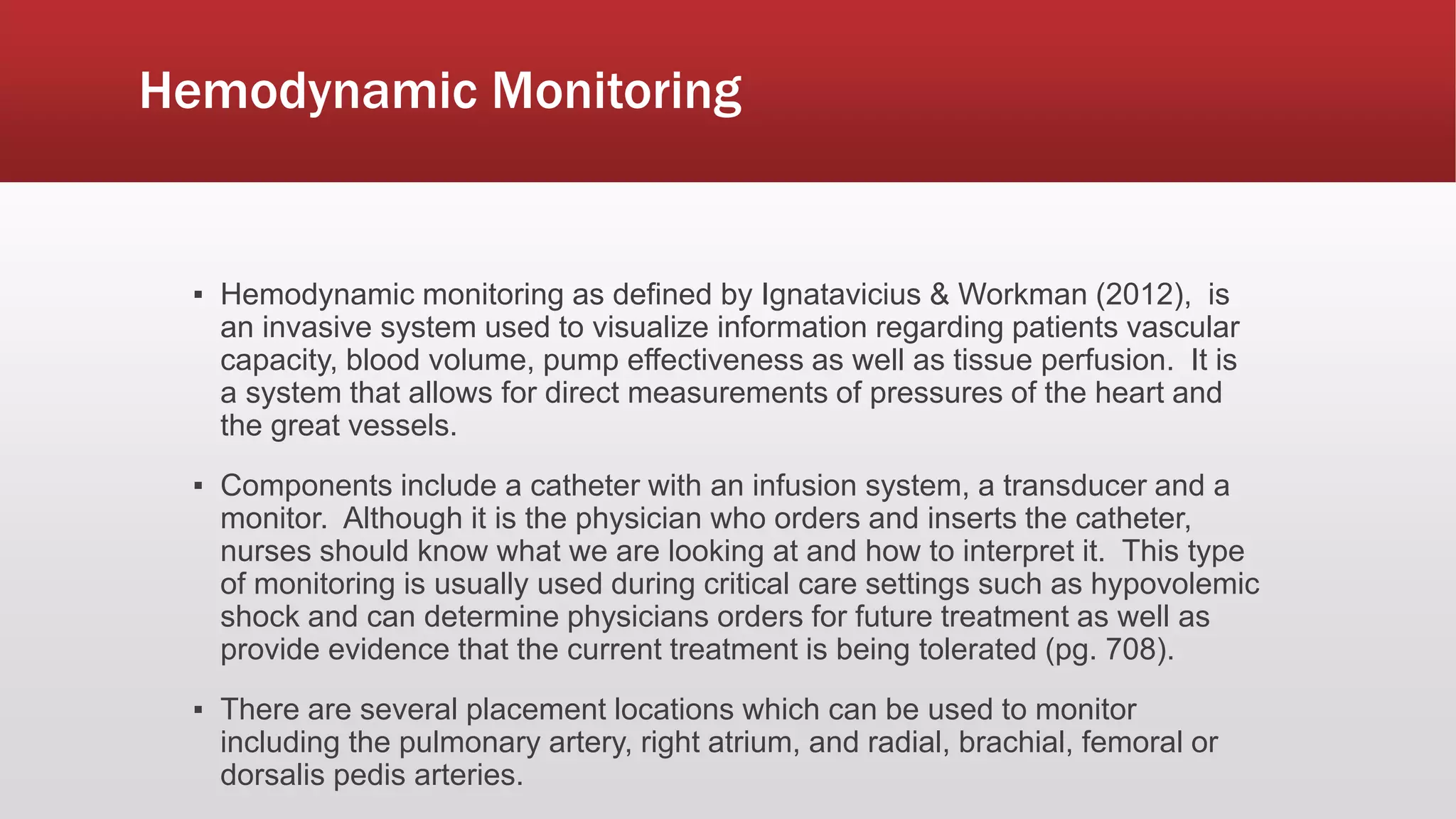Hemodynamic Monitoring | PPTX