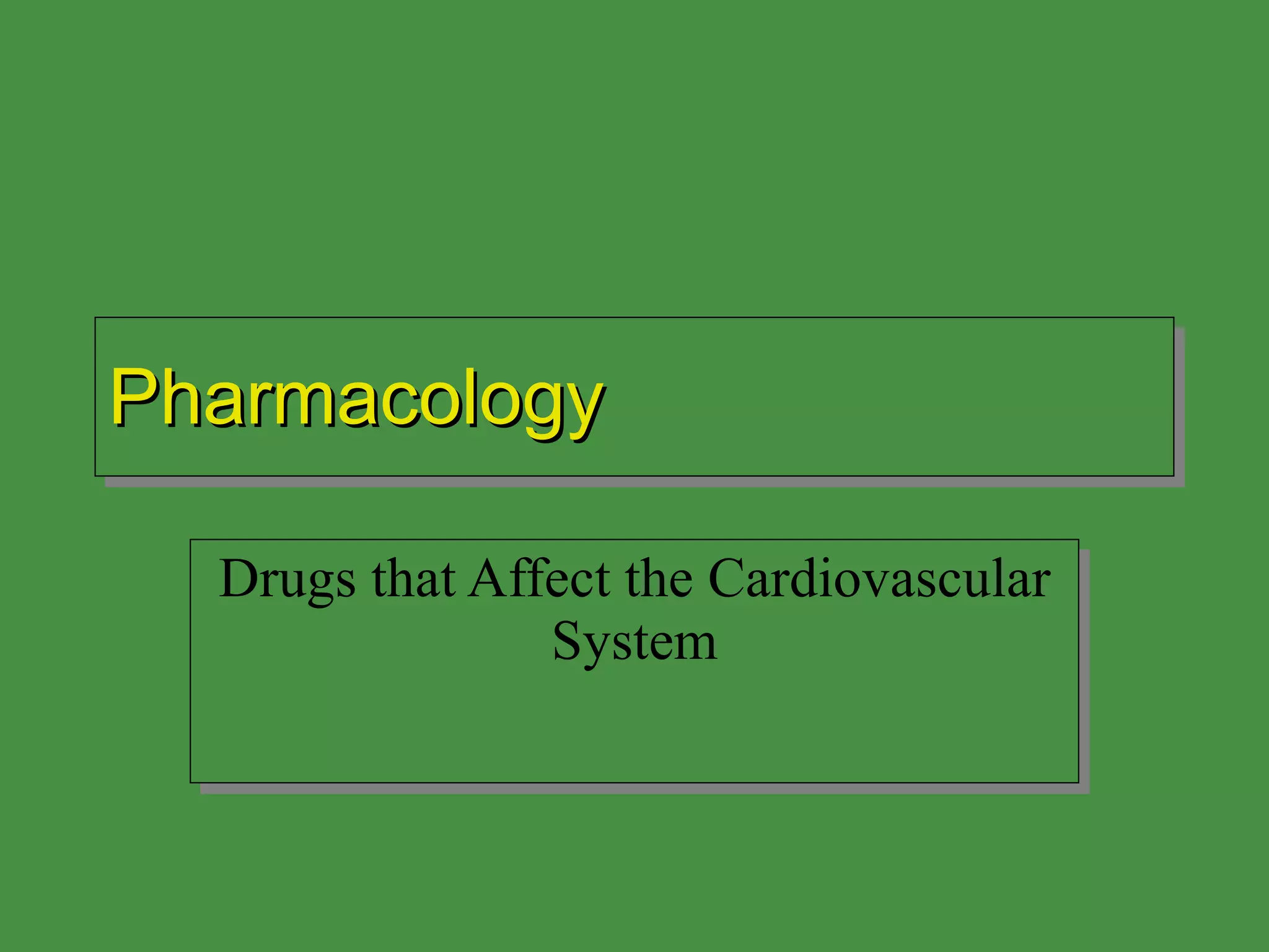 Cardiac drugs | PPT