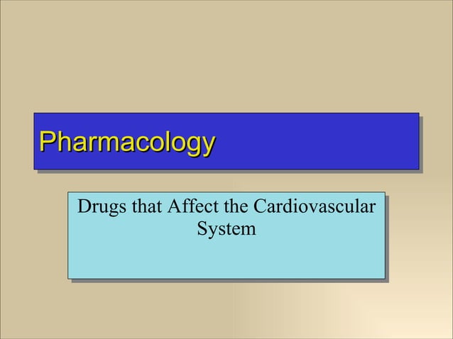 Cardiac drugs | PPT
