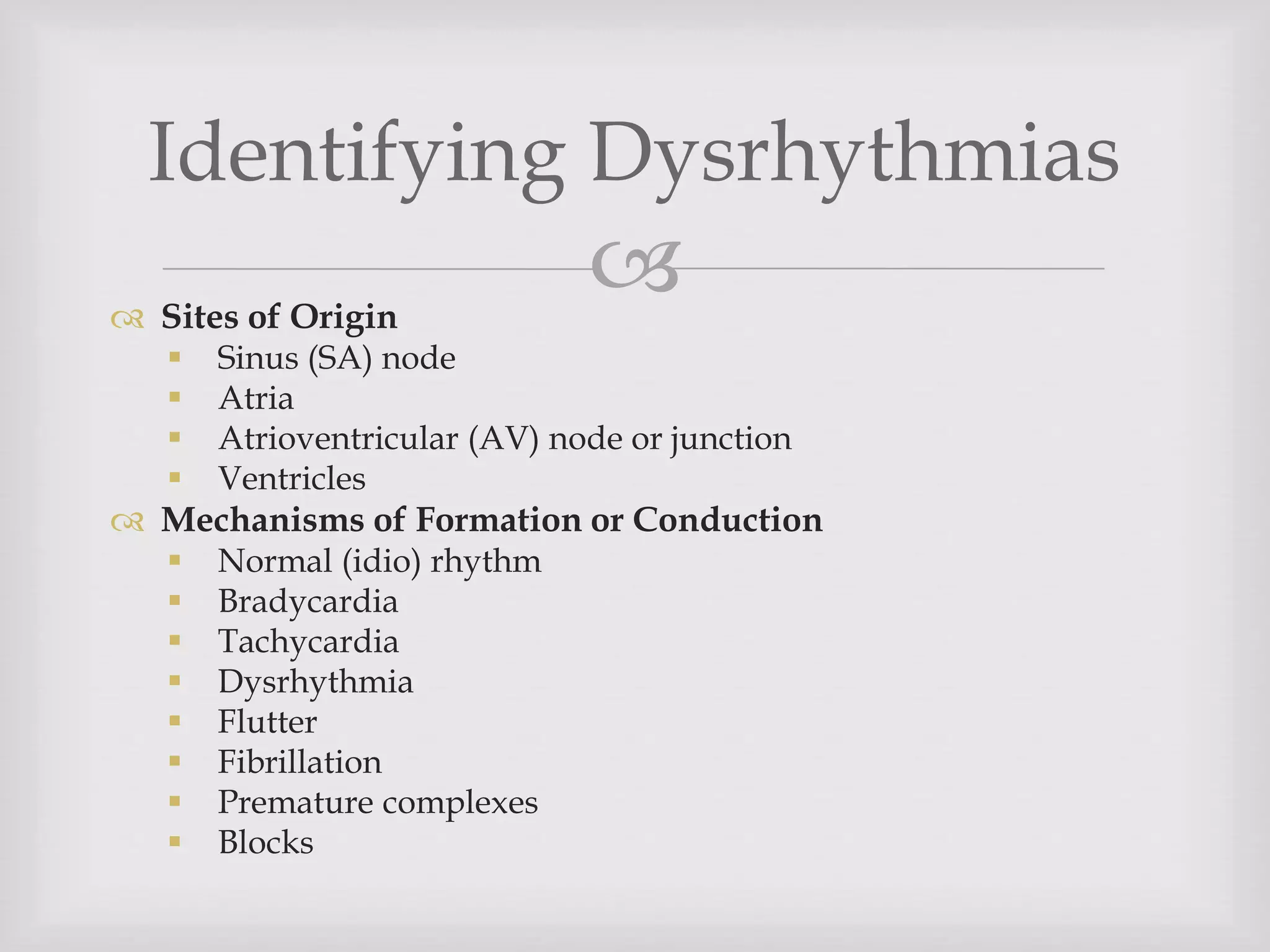 Cardiac dysrhythmia | PPTX