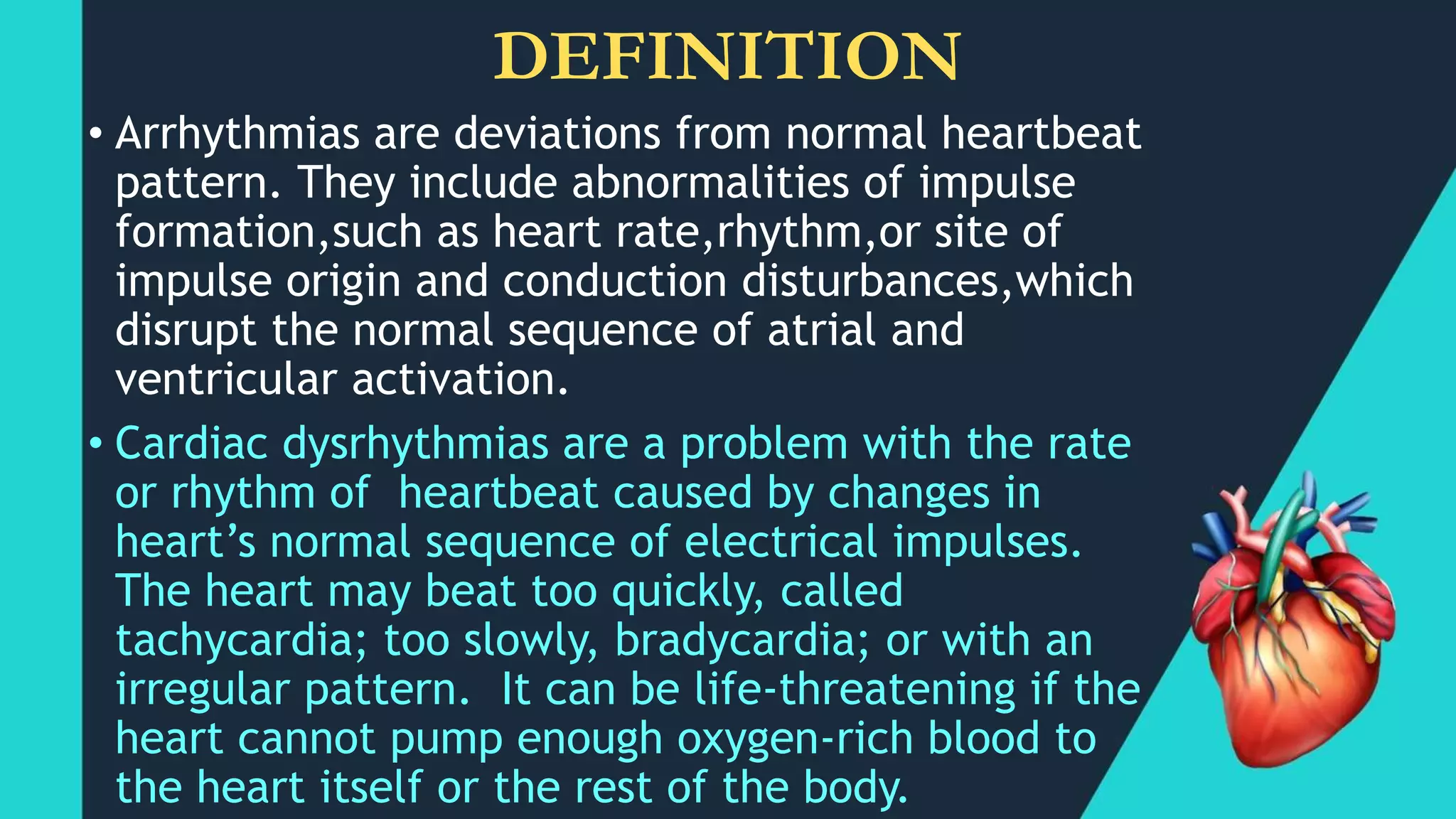 Cardiac dysrhythmias | PPTX