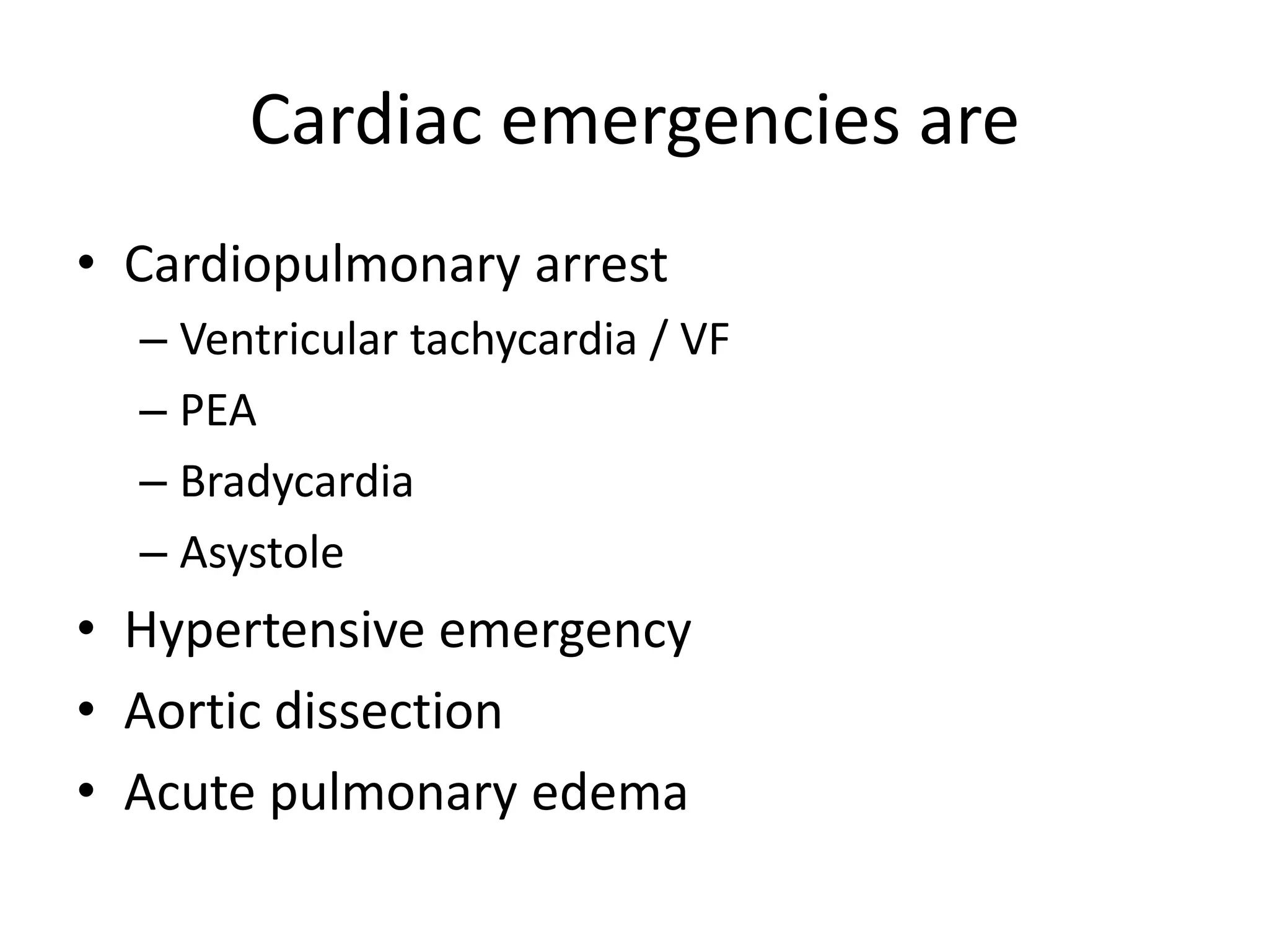 Cardiac emergencies | PPTX