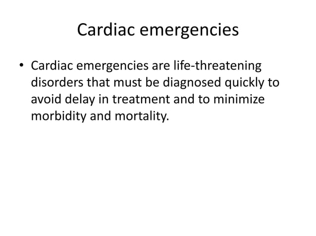 Cardiac emergencies | PPTX