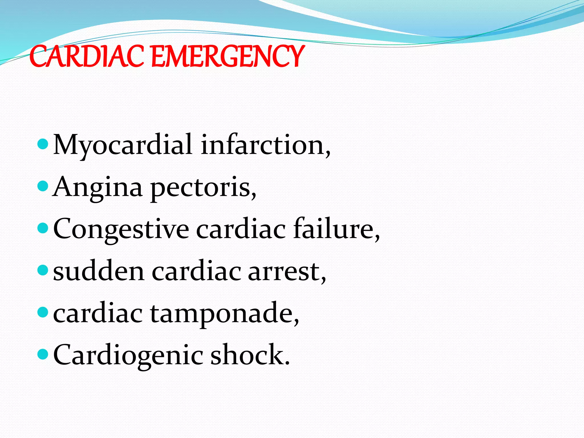 Cardiac emergencies | PPTX