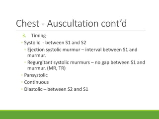 Cardiac Examination.ppt | Heart and Cardiovascular Diseases | Diseases ...