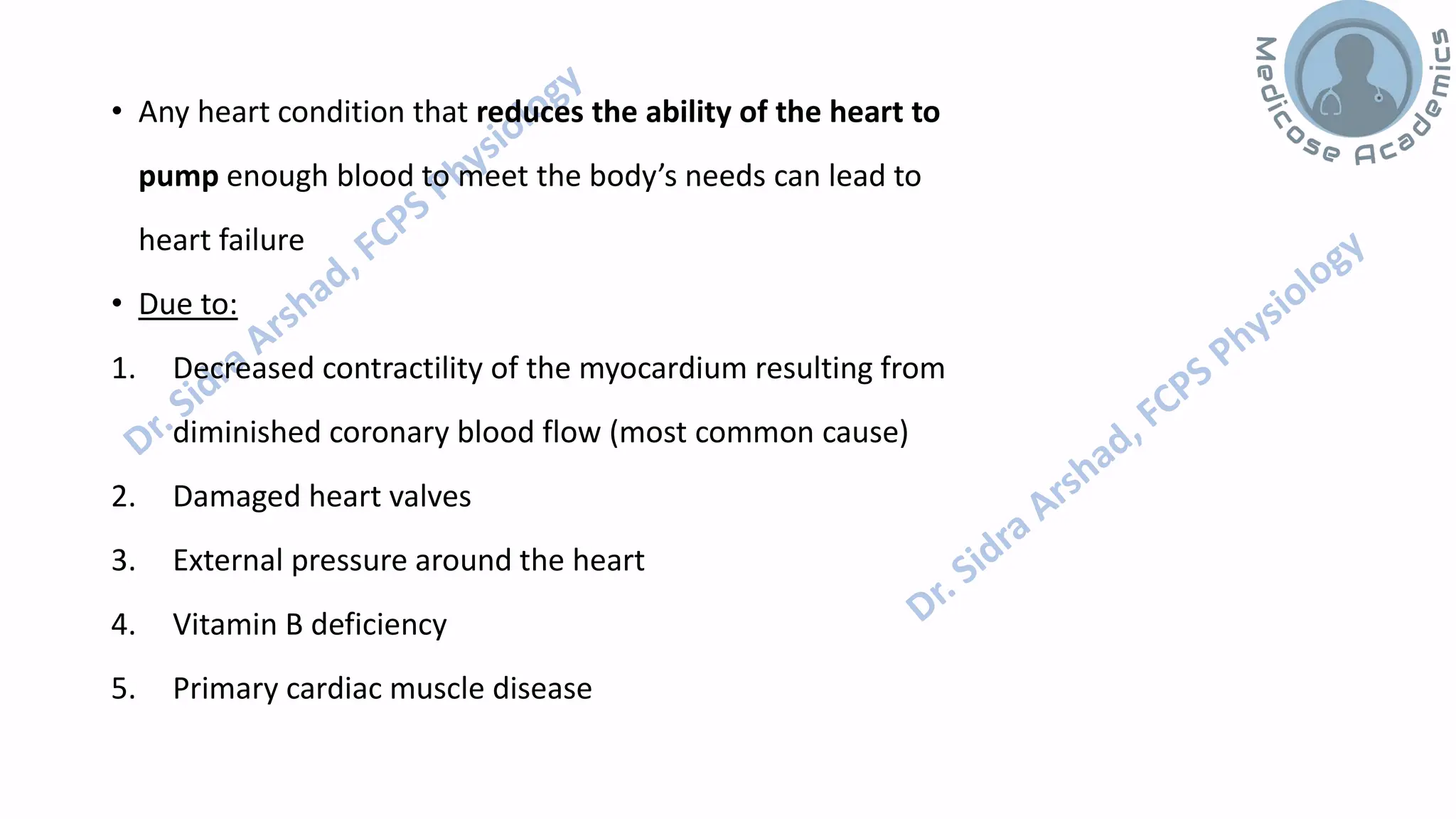 Cardiovascular Physiology - Cardiac Failure | PDF