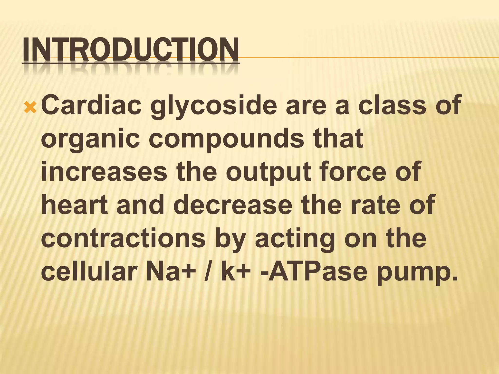 Cardiac glycoside PHARMACOLOGY | PPTX
