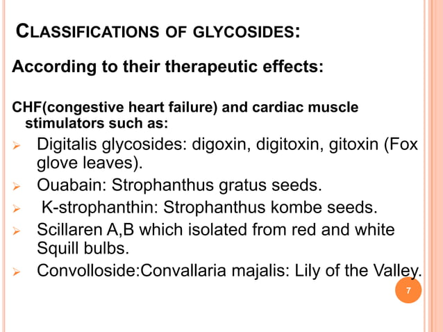 Cardiac glycosides | PPTX