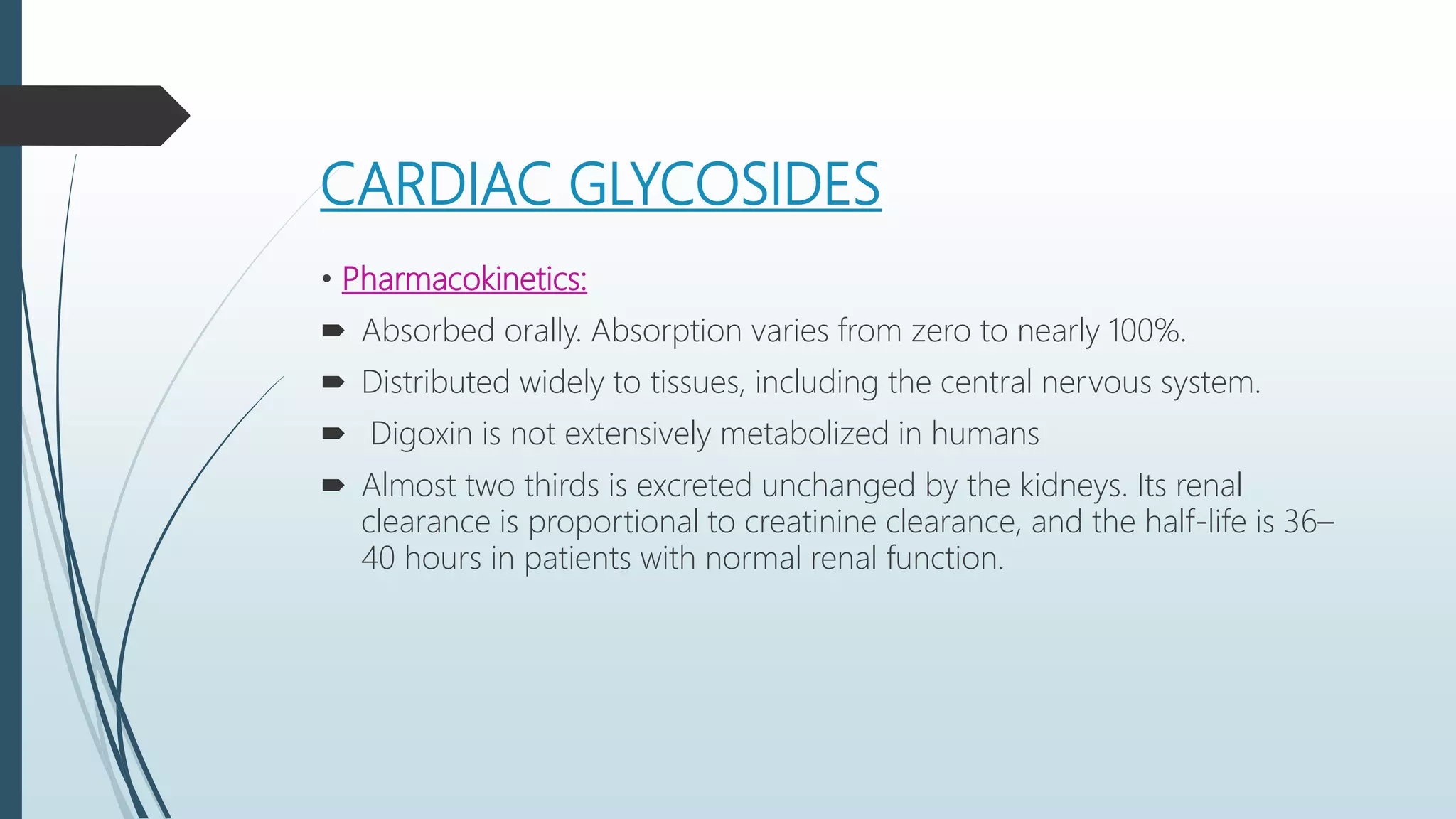 Cardiac glycosides(Pharmacology) | PPTX