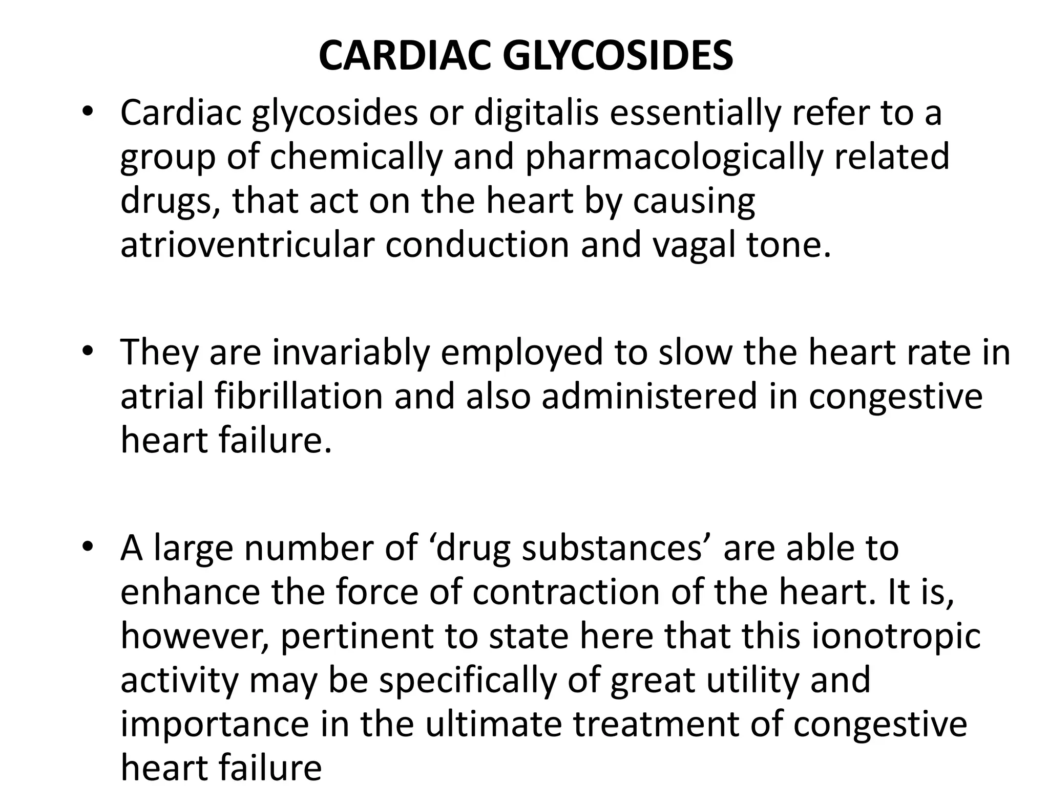Cardiac glycosides final | PPTX