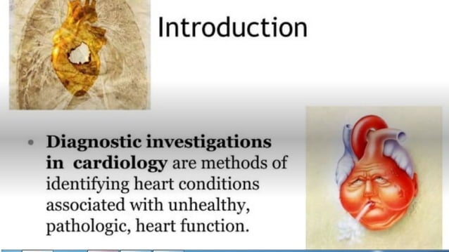 CARDIAC INVESTIGATION. Diagnostic investigation in cardiology | PPTX ...
