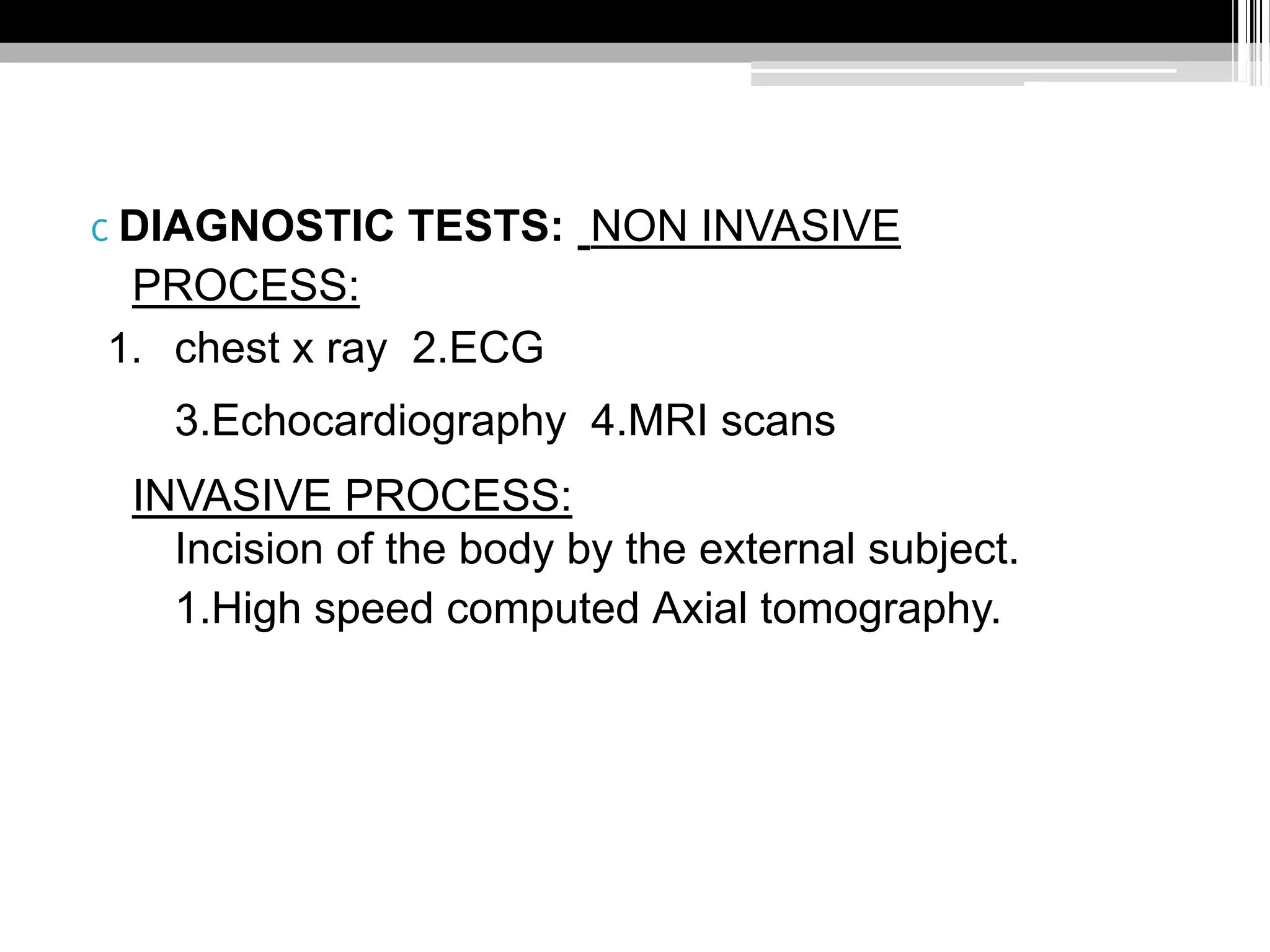 Cardiac investigations | PDF