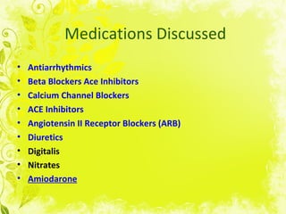 Cardiac medications nursing review 2011 | PPT