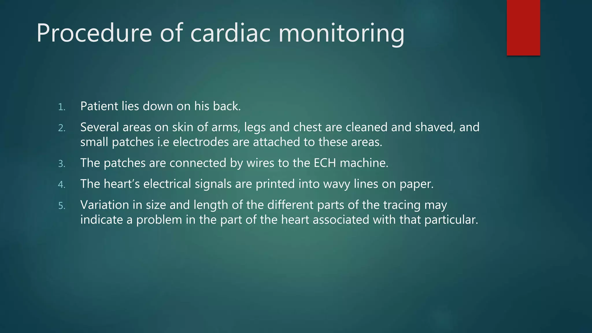 Cardiac monitoring(presentation ) for medical students | PPTX