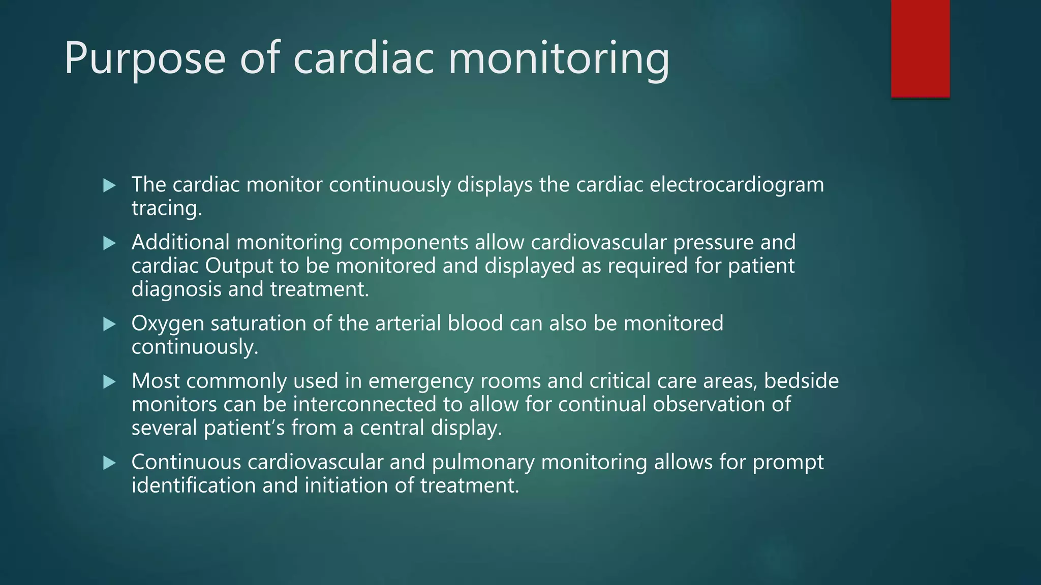 Cardiac monitoring(presentation ) for medical students | PPTX