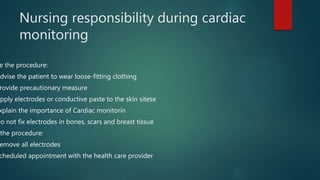 Cardiac monitoring(presentation ) for medical students | PPTX