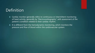 Cardiac monitoring(presentation ) for medical students | PPTX