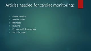 Cardiac monitoring(presentation ) for medical students | PPTX
