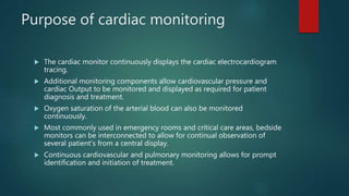 Cardiac monitoring(presentation ) for medical students | PPTX