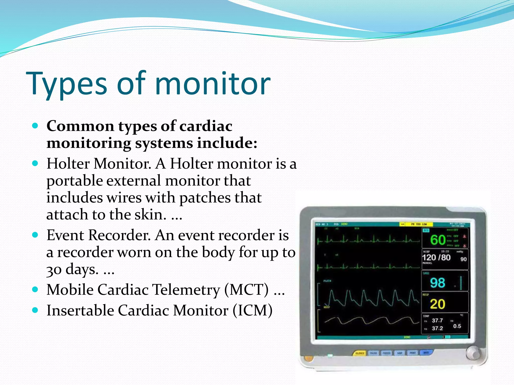 Cardiac monitor ppt | PPTX