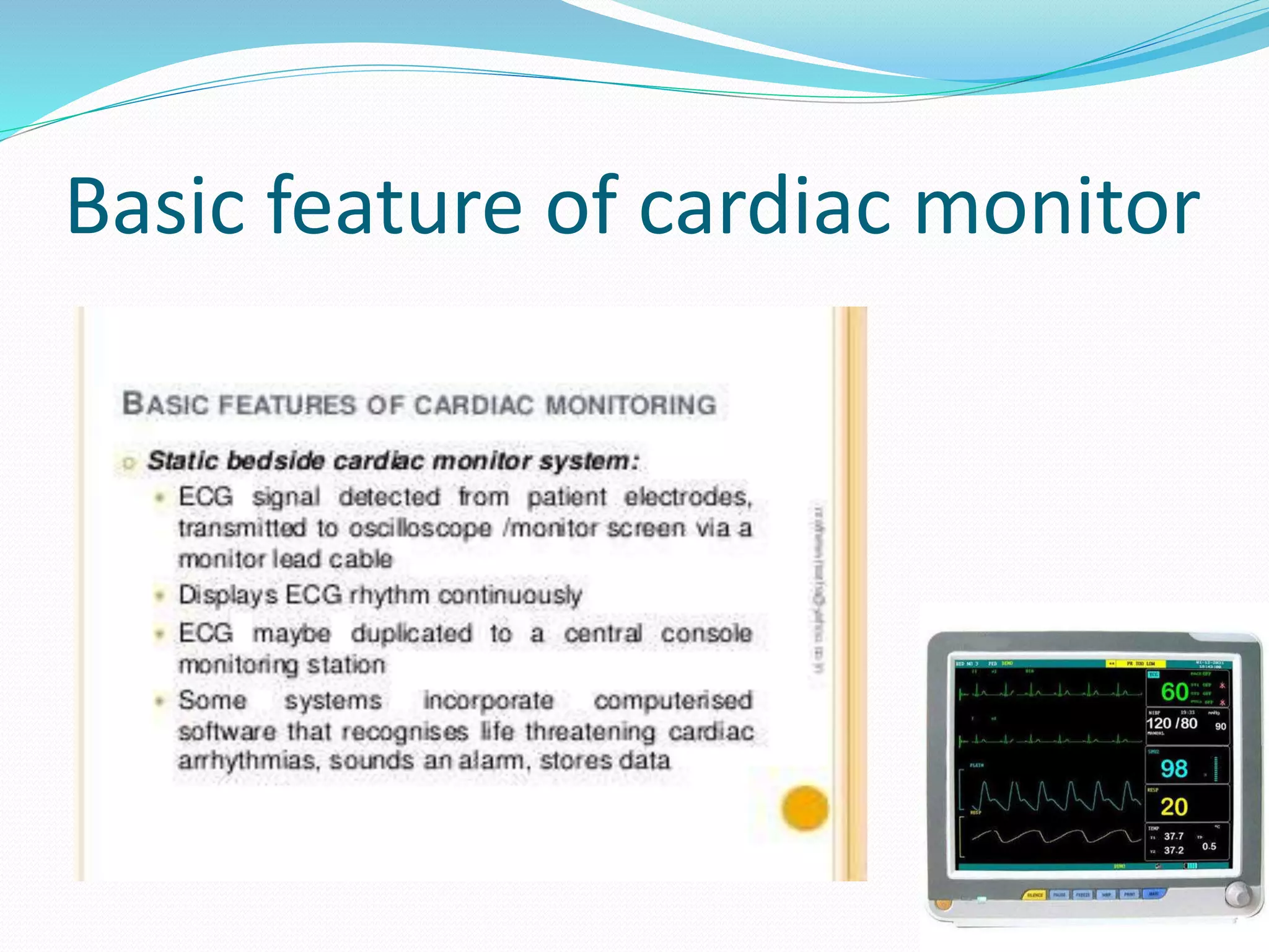 Cardiac monitor ppt | PPTX