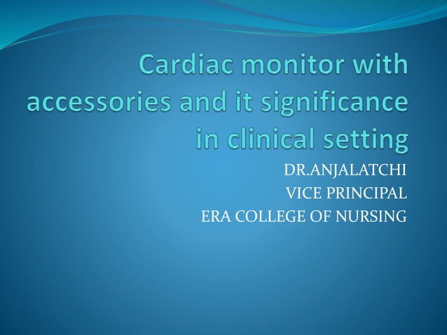 Cardiac monitor ppt | PPTX | Heart and Cardiovascular Diseases ...
