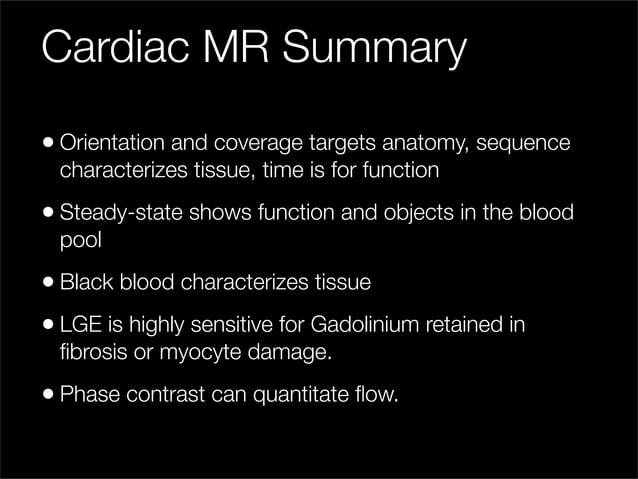 Cardiac mr sequences | PPT
