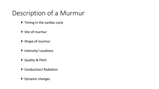 Cardiac Murmur & Dynamic Auscultation.pptx