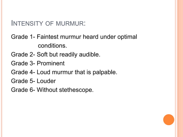 Cardiac murmurs and added sounds | PPTX