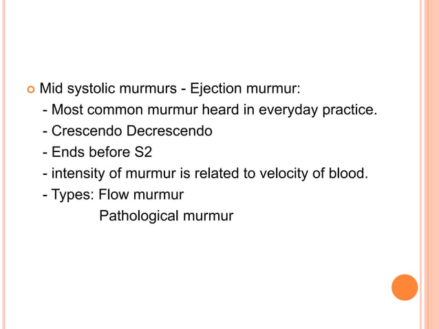 Cardiac murmurs and added sounds | PPTX