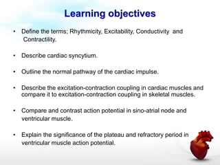 Cardiac muscle physiology | PPTX