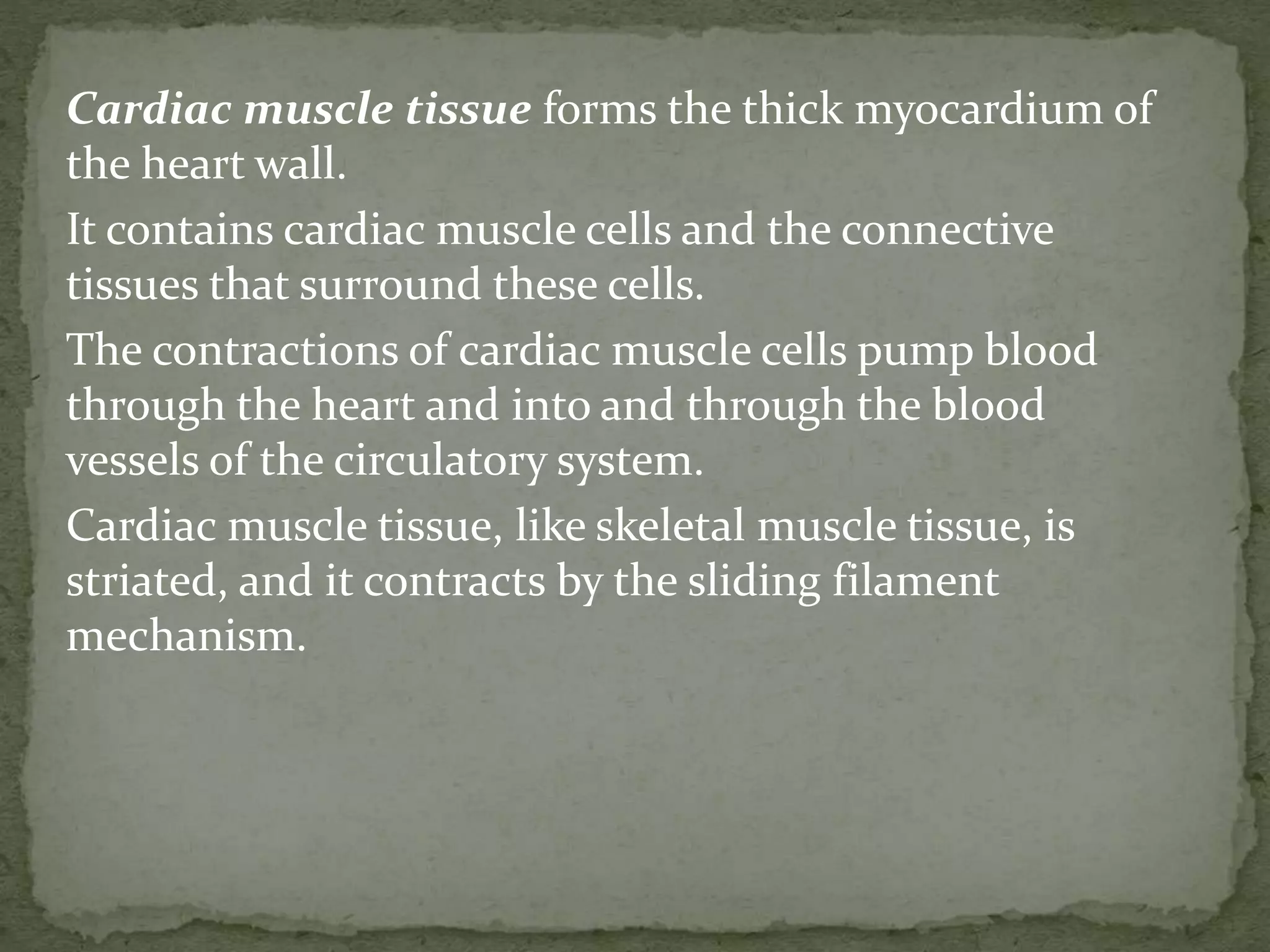 Cardiac muscle tissue and conducting system | PPTX