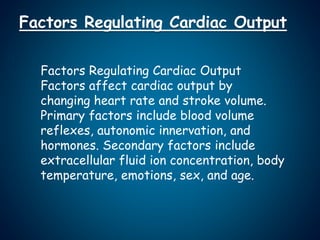 Cardiac output | PPTX