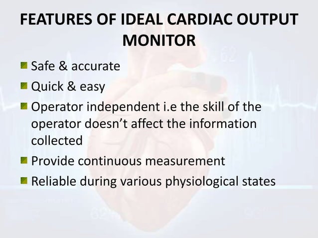 MEASUREMENT OF CARDIAC OUTPUT | PPTX
