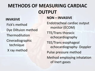 MEASUREMENT OF CARDIAC OUTPUT | PPTX