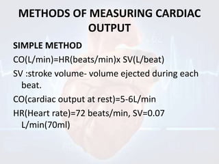 MEASUREMENT OF CARDIAC OUTPUT | PPTX