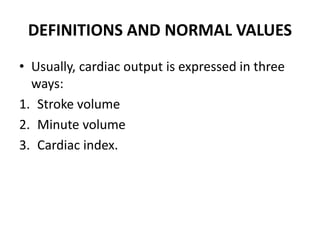 Cardiac output | PPTX
