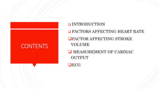Cardiac output and ECG for sem 8 bpharm s | PPTX | Heart and ...