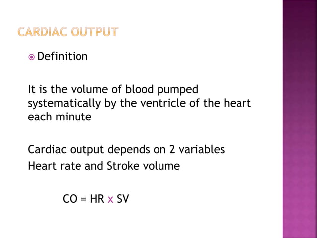 Cardiac output factors responsible and effecting | PPT