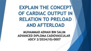 Cardiac output preload afterload in heart | PPTX | Heart and ...