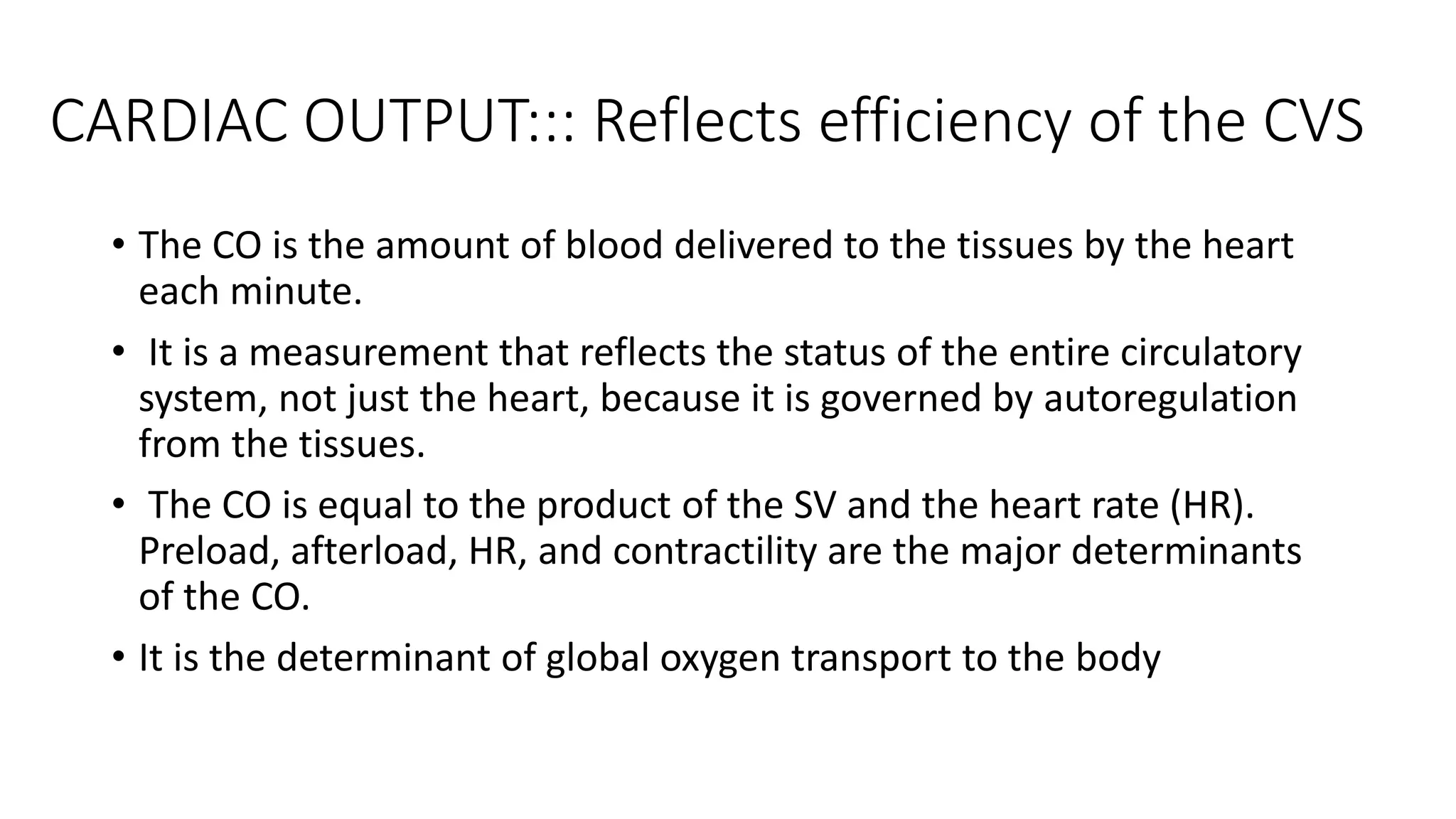 cardiac output pptx | PPTX