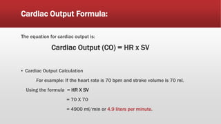 Cardiac output & factors affecting it. | PPTX