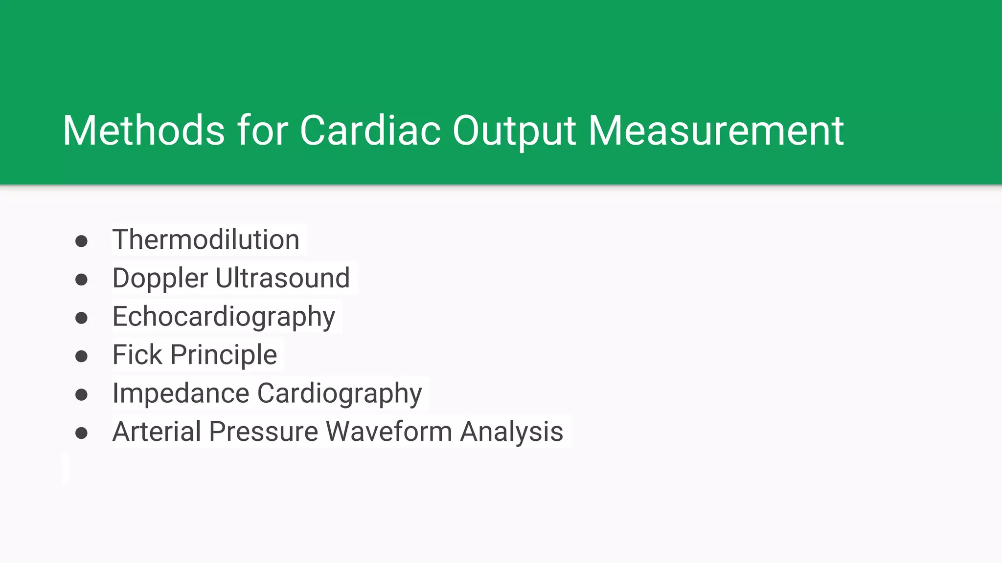 Cardiac Output Measurement Pptx