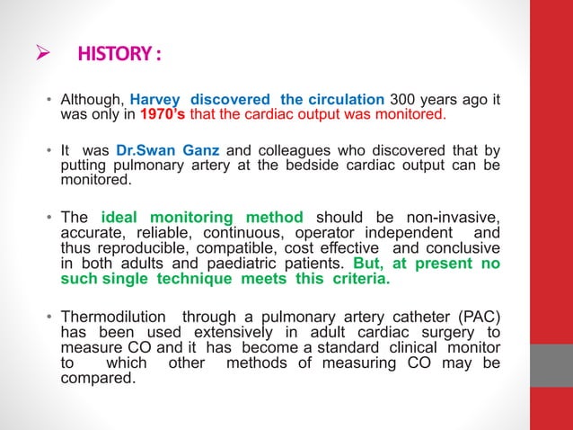 Cardiac Output Measurment And Monitoring Ppt 1 Pptx