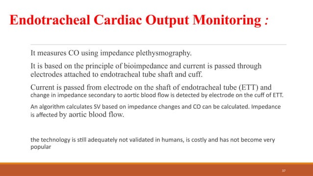 CARDIAC OUTPUT MONITORING rajesh.pptx... | PPTX | Heart and ...