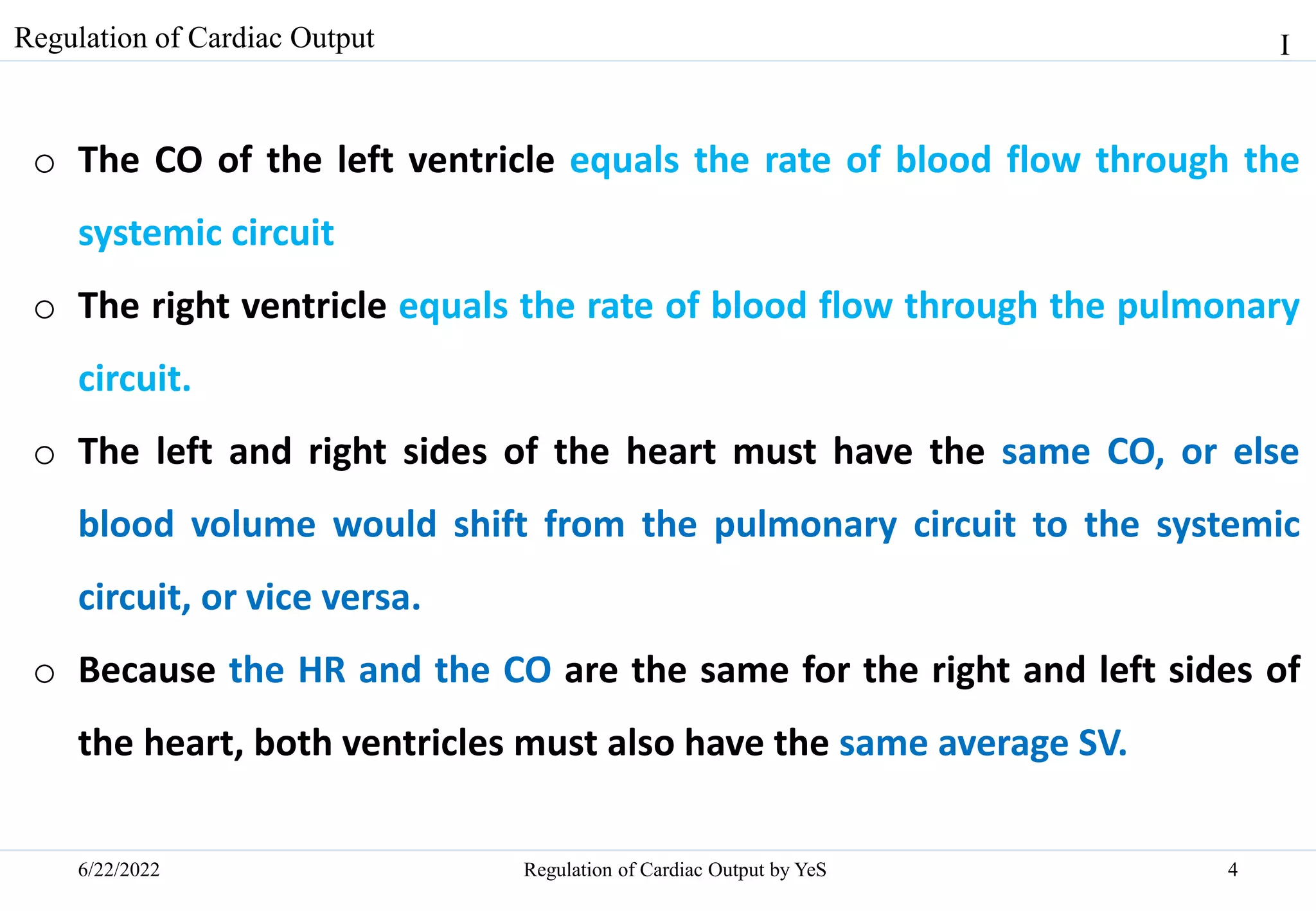 Cardiac Out Put regulation .pdf